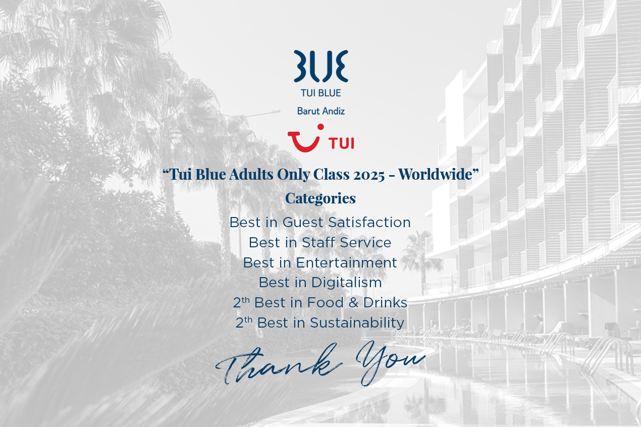 TUI Blue Barut Andız получает награду 2025 Adults Only Worldwide Award